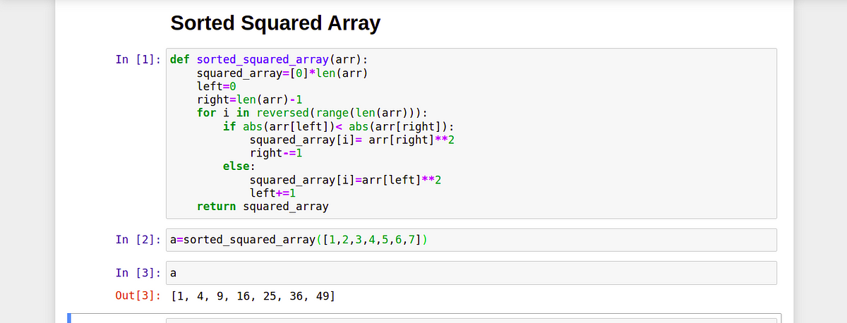 Sorted Squared Array Given An Integer Array Nums Sorted In By Devi