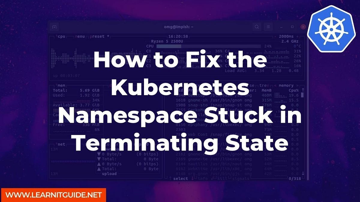 How To Fix The Kubernetes Namespace Stuck In Terminating State A Tech Blog