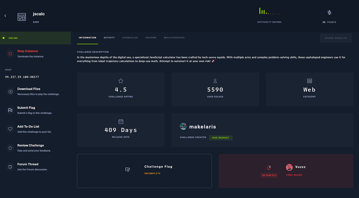JSCALC— Challenge Hackthebox. write up par Arnolelavabo / A02halo ...