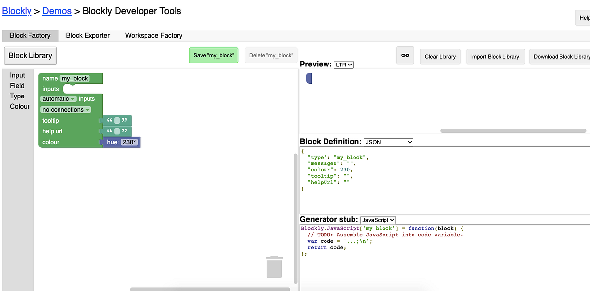 Create workspace & custom blocks in blockly | by @akjeyaramaji | Medium