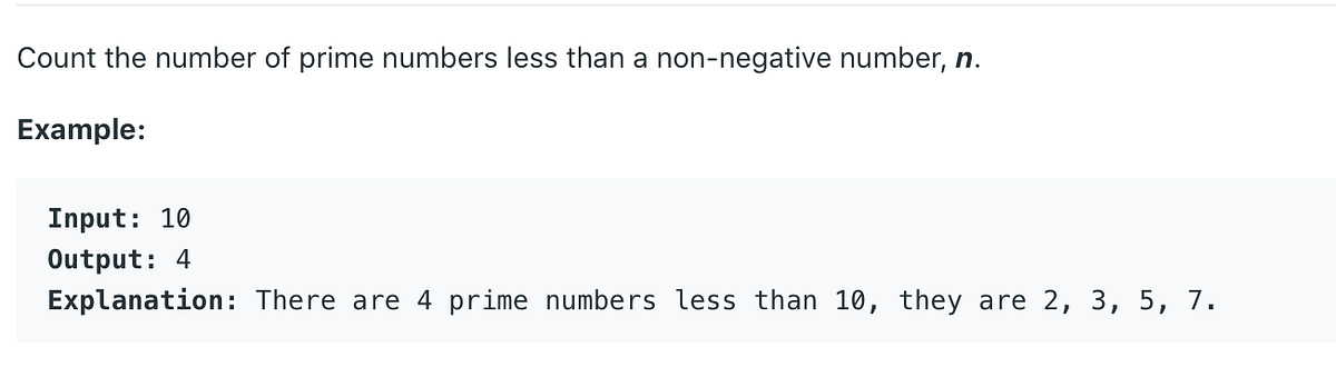 Count Primes Problem. In this week’s blog post I’ll go over… | by Slava ...
