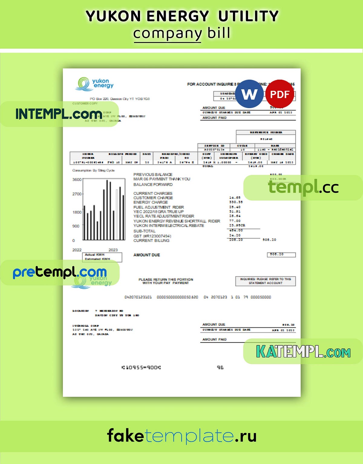 Yukon Energy business utility bill, Word and PDF template | by Storeintempl | Feb, 2024 | Medium