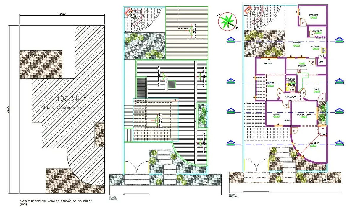 10X20m 2 BHK G+1 house plan AutoCAD DWG file. - Cadbull - Medium