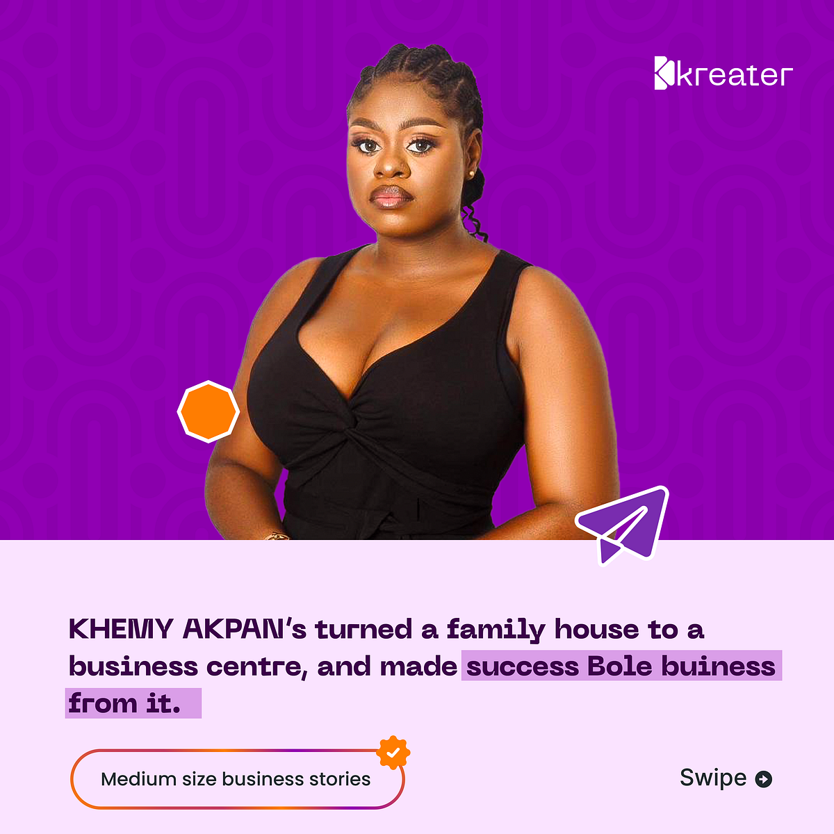 KHEMY AKPAN’s turned a family house to a business centre, and made success Bole business from it ...