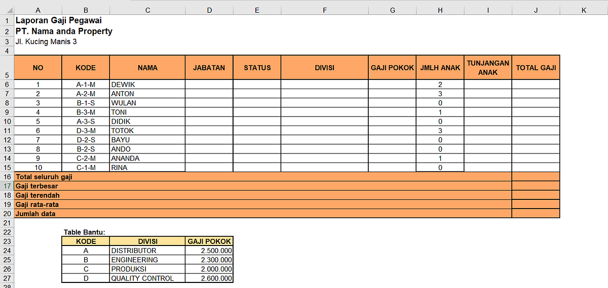 LATIHAN SOAL EXCEL 2. Halo, semua.. Di postingan kali ini… | by ...
