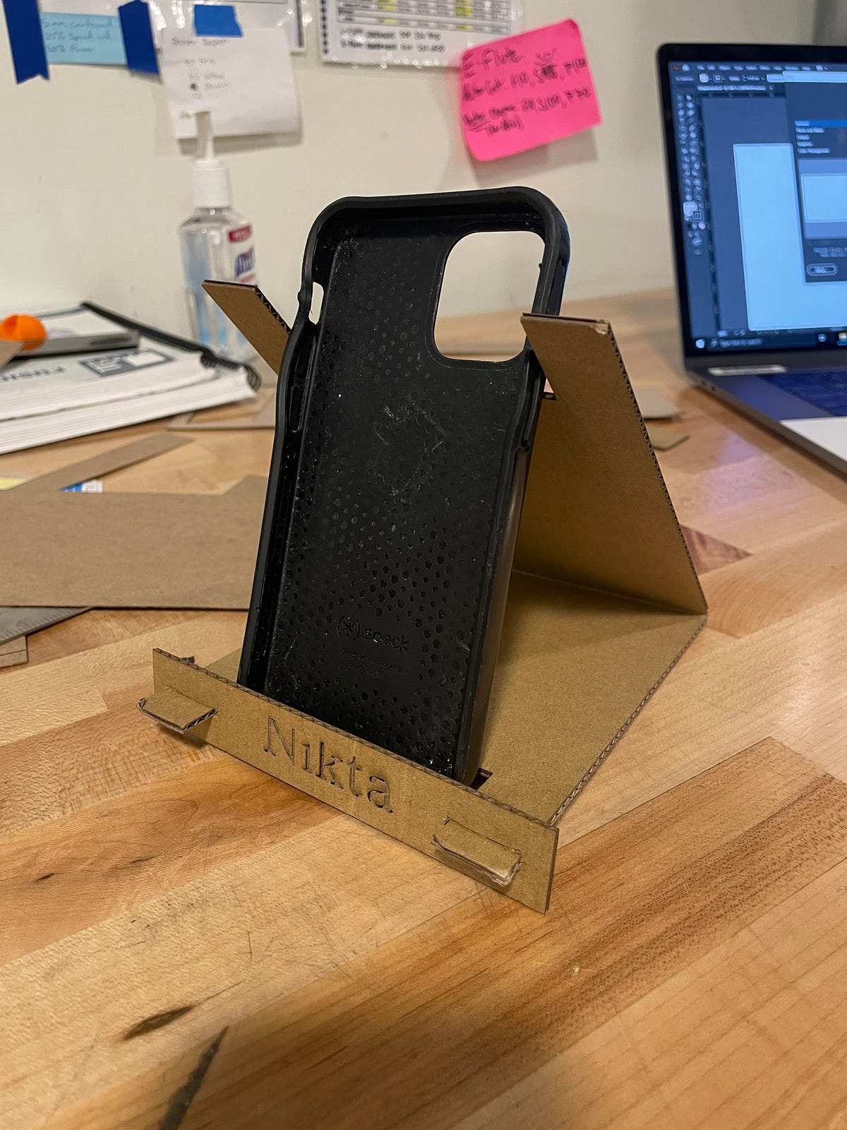 Laser Cut Object: A Phone Stand. Design | by Nikta Farahani | Medium