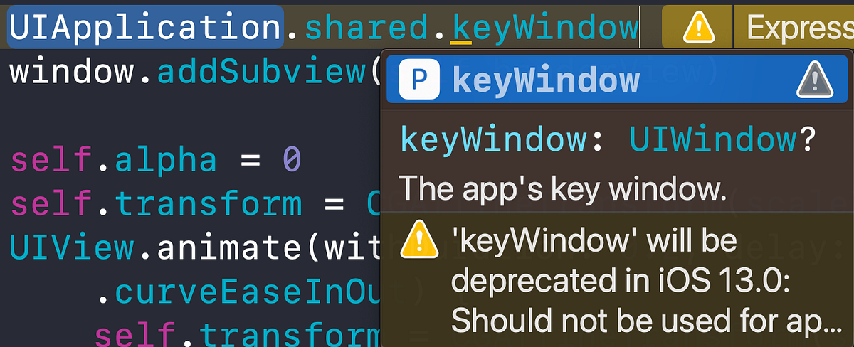 keyWindow will be Deprecated in iOS 13解法 - 海螺 - Medium