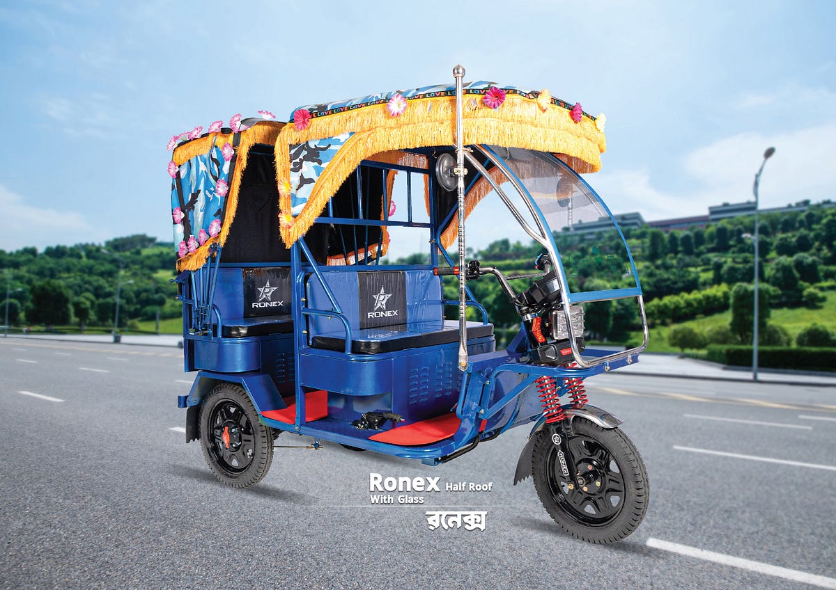 Ronex Half Roof With Glass THREE WHEELERS - H Power Three Wheeler - Medium