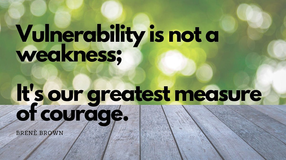Vulnerability is not a weakness. Saturday, the 23rd of March was truly ...