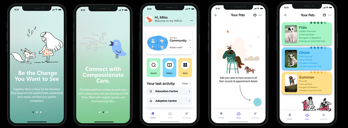 An App for the RSPCA: An In-Depth Design Journey | by Miles | Medium