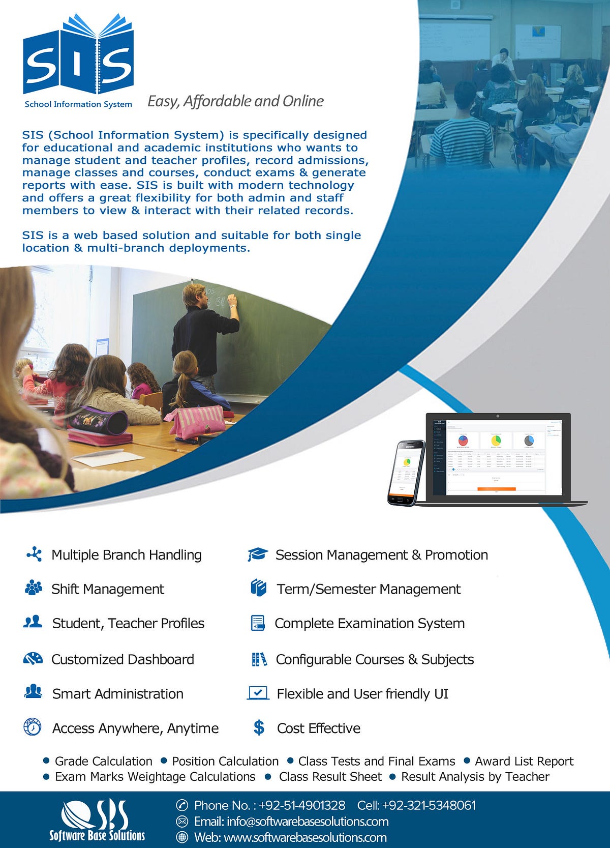 SIS (School Information System). Manage your student, teacher and staff ...