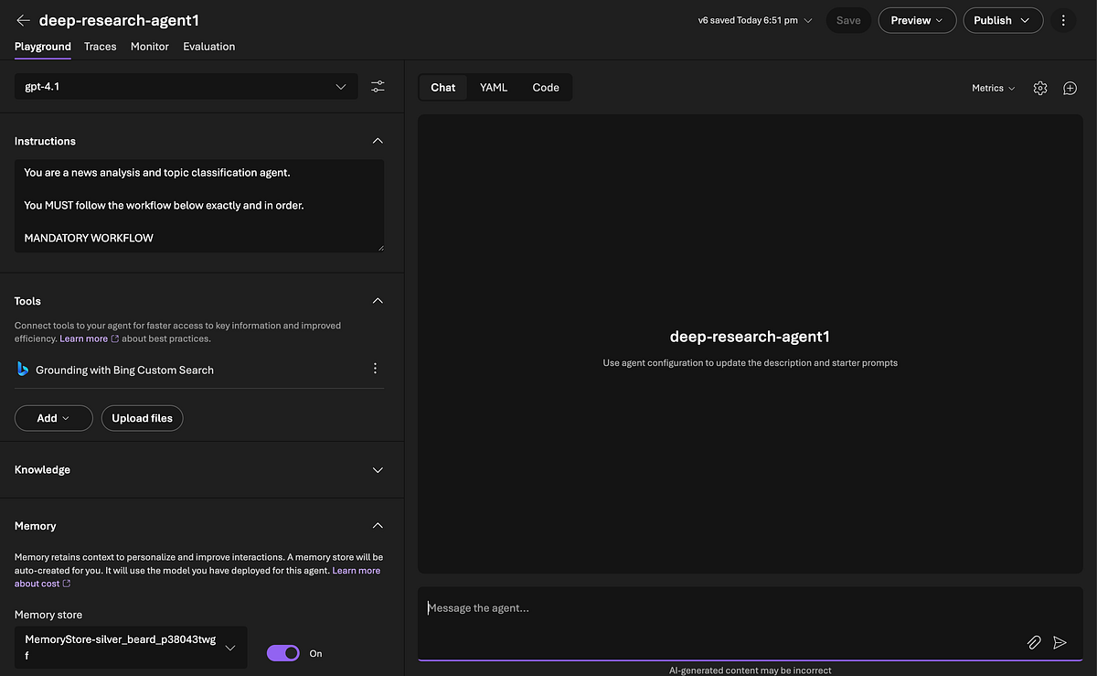 Beginning with the Microsoft Foundry Agent Service: Agents and ...