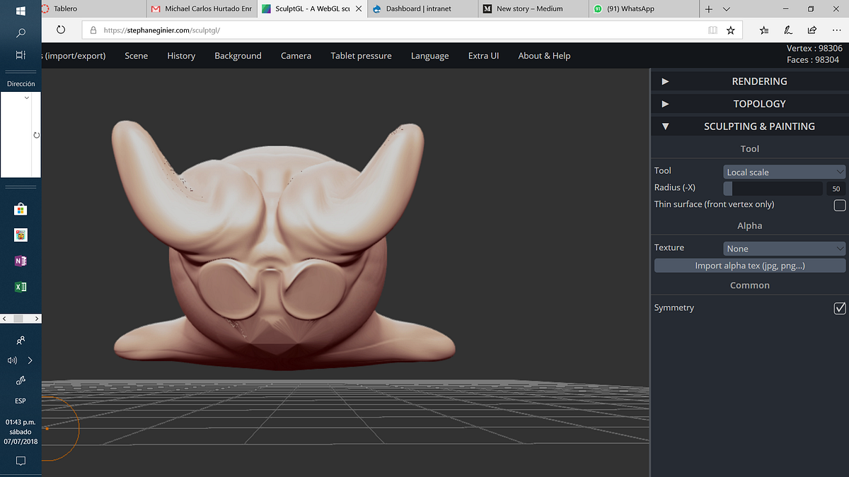 SculptGL (Alien) | by Diego Subauste Tokumura | Medium
