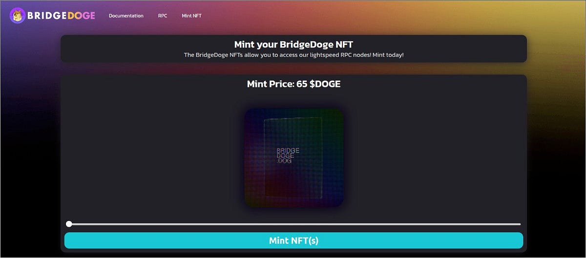 BridgeDoge Private RPC Access via NFT on #DogeChain | by Bridge Doge ...