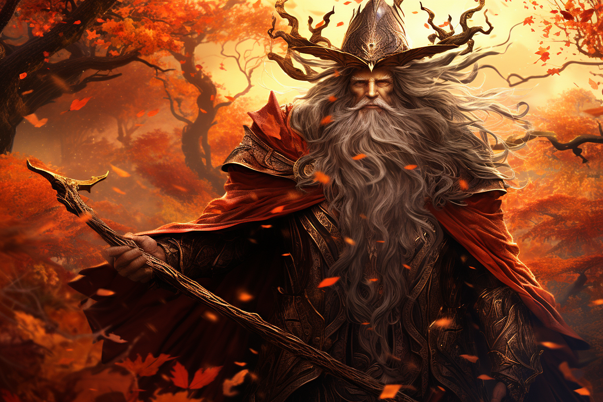 The Wizard-King of Leaves - Erie Astin - Medium