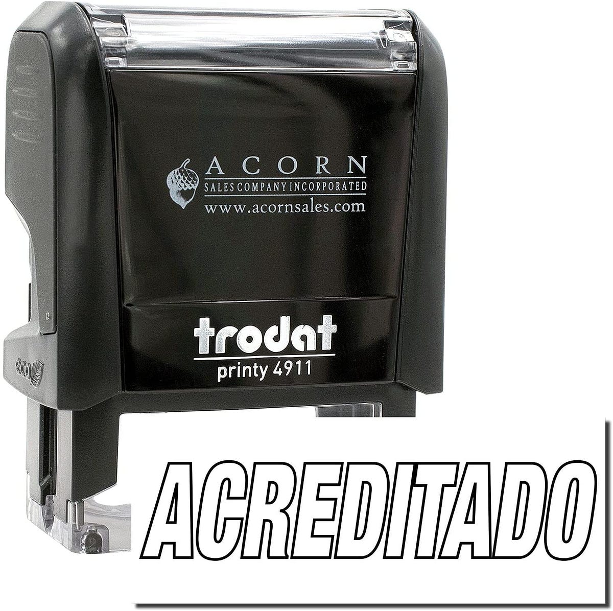 Acreditado Self Inking Stamp - Acorn Sales - Medium