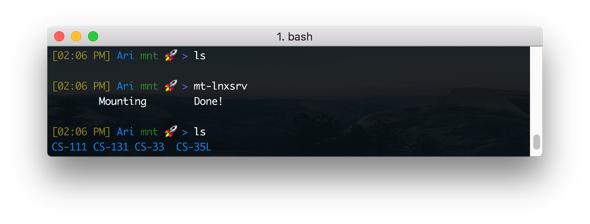 Connecting to UCLA’s SEASnet servers using SSHFS | by Ari Sweedler | Medium