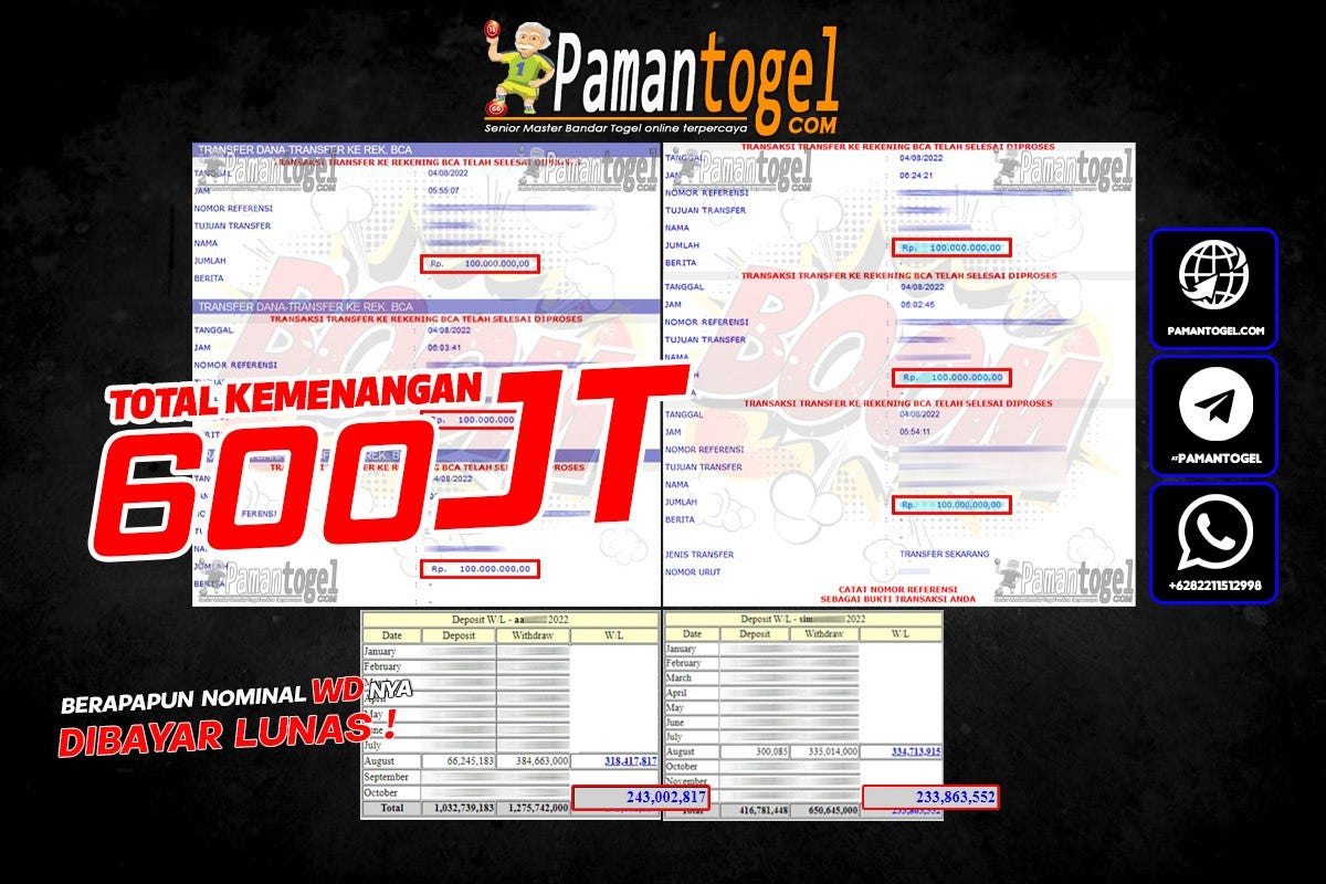 Bukti Pembayaran Withdraw Member Pamantogel | by PAMANTOGEL - Situs ...