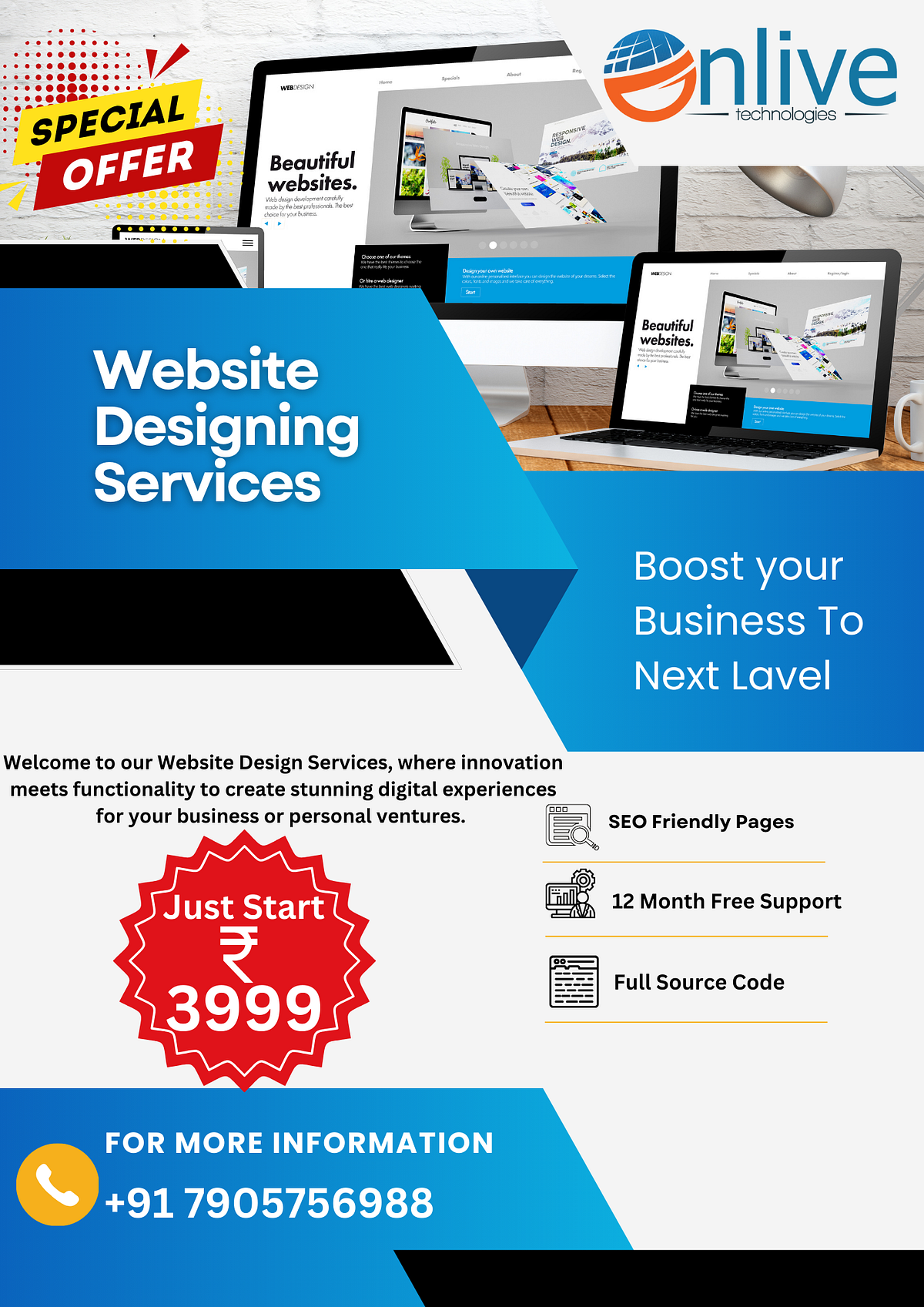 Website Design and Development Services - OnliveTechnologies - Medium