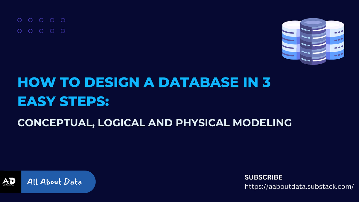 How to Design a Database in 3 Easy Steps: Conceptual, Logical and ...