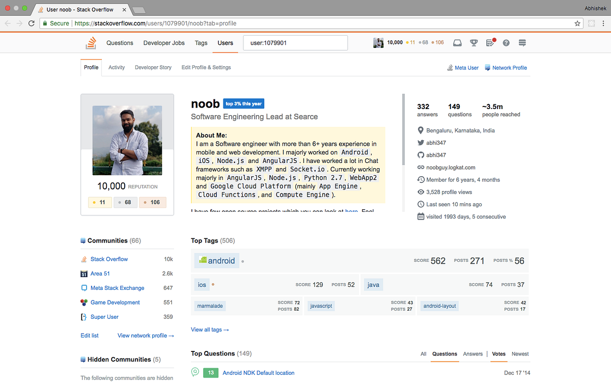 The long journey of a developer. When I came back from my work today, I ...