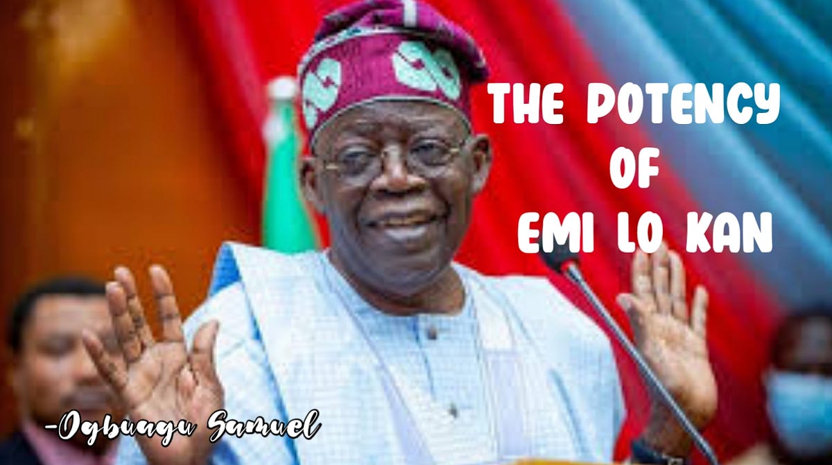 THE POTENCY OF EMI LO KAN. And Winston Churchil will say “Politics ...