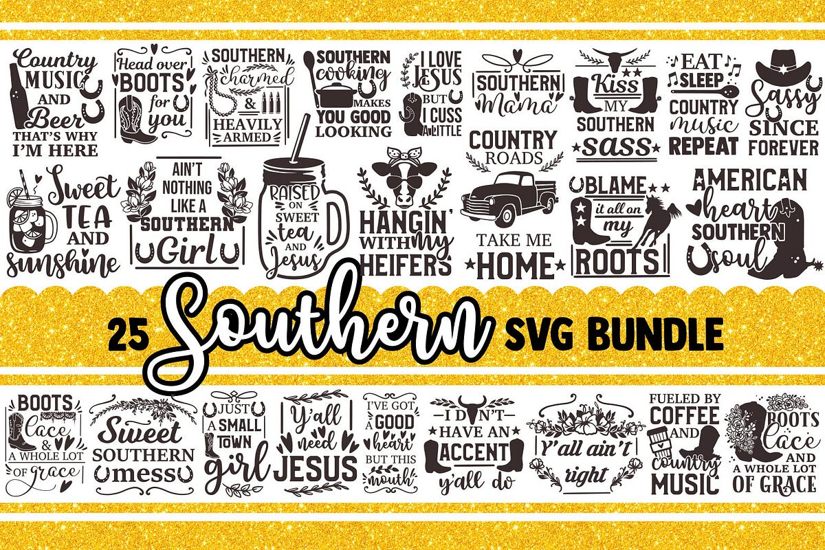 Southern svg bundle sassy funny designs mom girl boss sarcastic ...