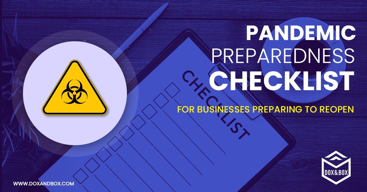 Pandemic Preparedness Checklist For Businesses Preparing To Reopen | by ...
