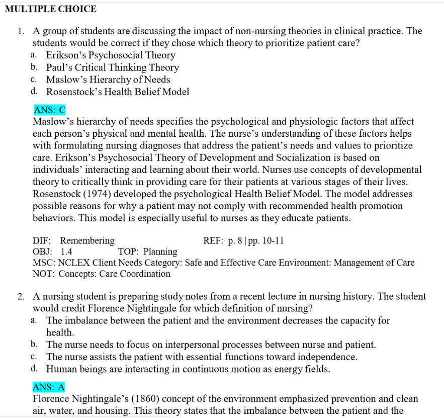 Test Bank for Fundamentals of Nursing, 3rd Edition by Barbara L Yoost ...