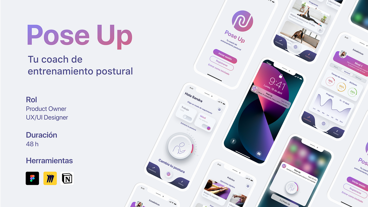 Pose Up — UX/UI case study. Tu coach de entrenamiento postural | by ...