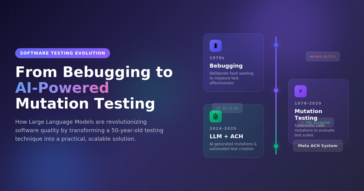 From Bebugging to AI-Powered Mutation Testing: Meta’s Breakthrough in ...