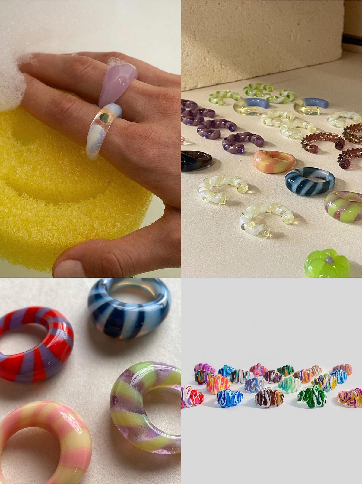 SPRING 2021 TRENDS —. 1. Glass Rings | by Keyara Ealy | Medium