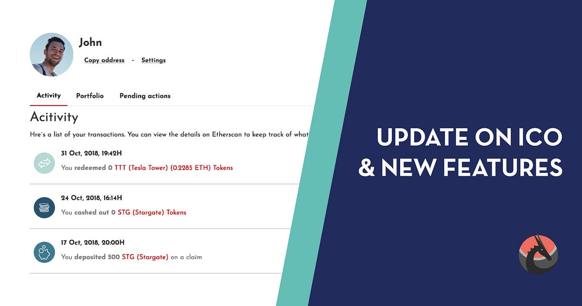 Update on our ICO & new features. Here’s an update on our ICO and we ...