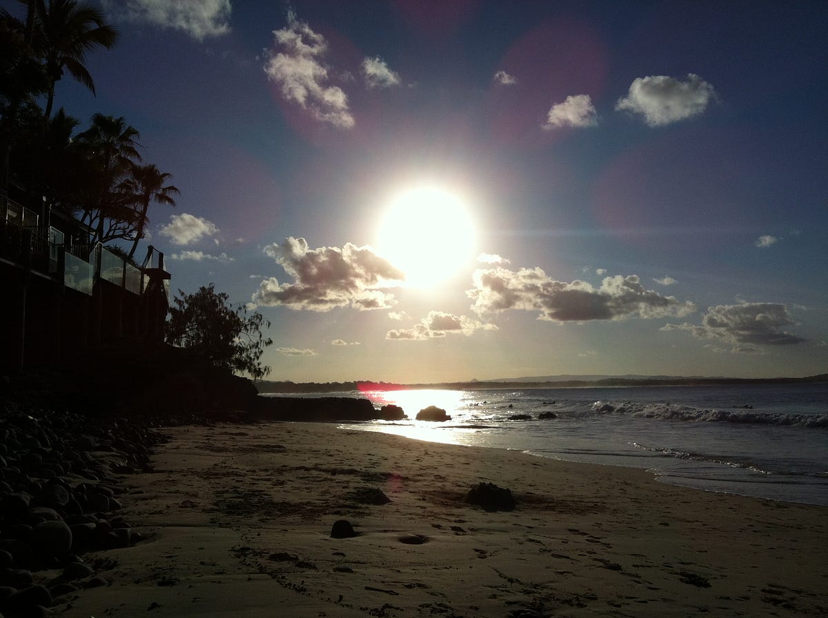 The Beach. Water lacquers the sand; Ribbons of… | by Paul Chappell | Medium