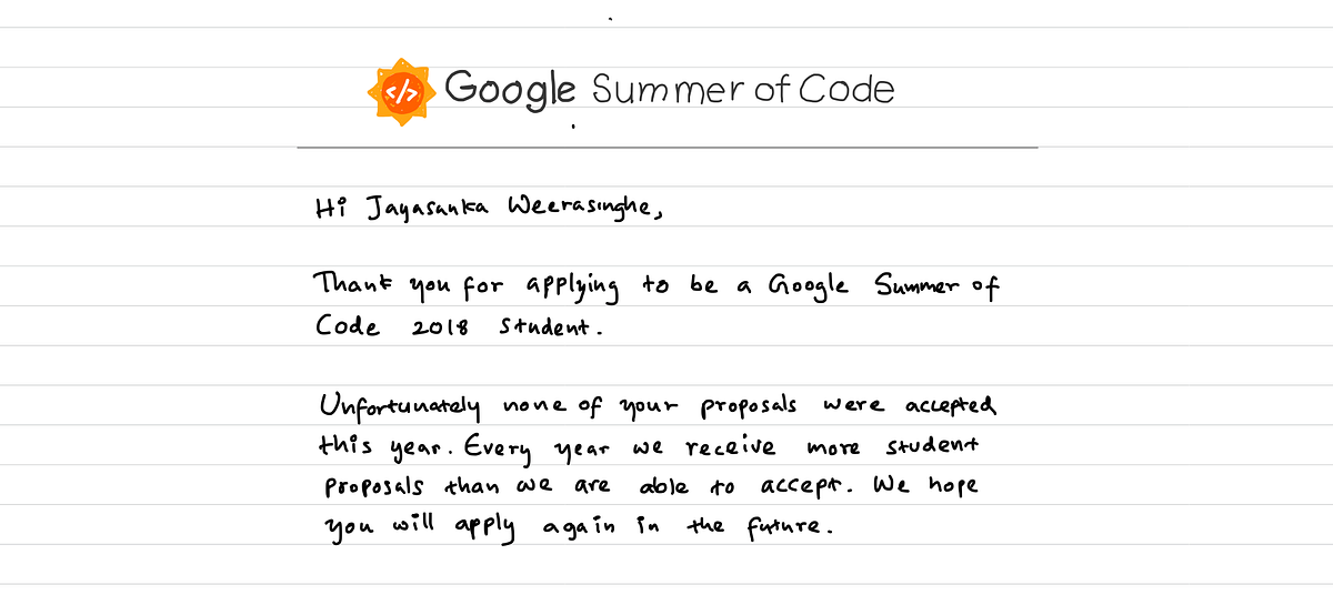I was rejected from GSoC. This is how I moved forward | by Jayasanka Weerasinghe | Nerd For Tech ...