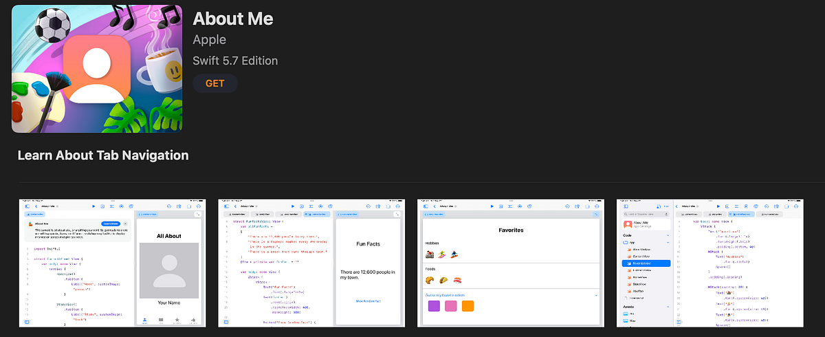 About Me 重點整理 — Apple 的 SwiftUI Sample Apps - 彼得潘的 Swift iOS App 開發問題解答集 - Medium