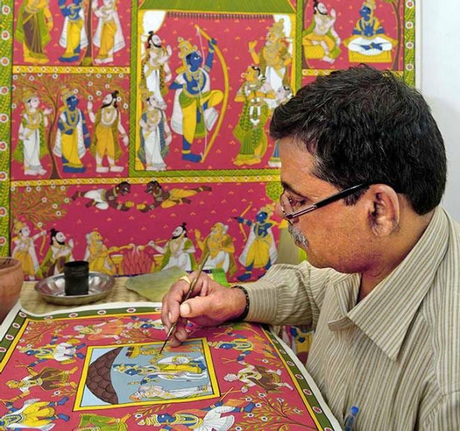 Unfurling the Cheriyal Scrolls. This pretty damsel perched on a… | by ...