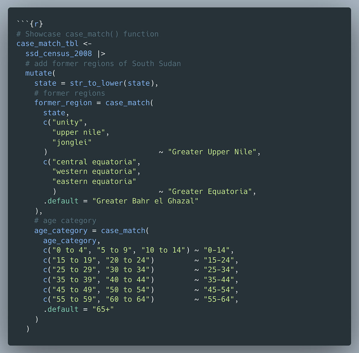 Showcasing the case_when() and case_match() Functions from the dplyr Package | by Alier Reng ...