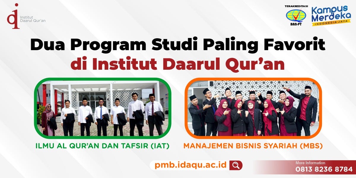Program Studi yang Digemari di Idaqu | by Institut Daarul Qur'an | Medium