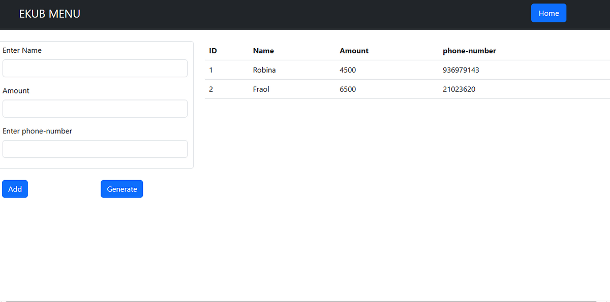 How to Build a Simple Ekub/Lottery App with JavaScript , HTML and Bootstrap | by Dejenefiraol ...