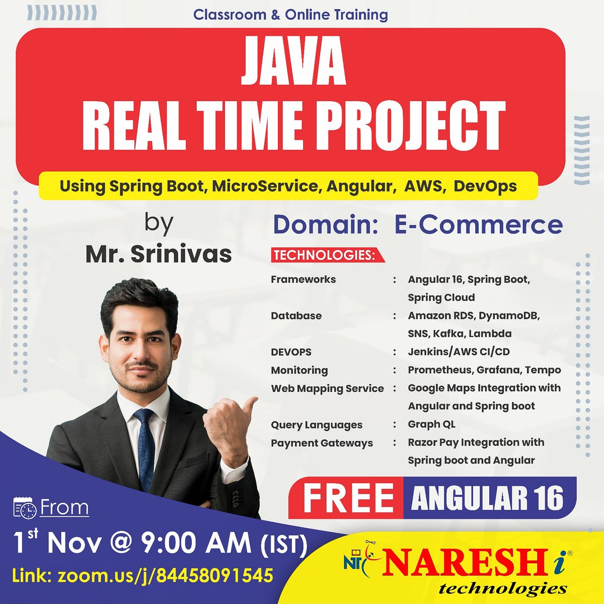 Java Real Time Project Online Training — Naresh It Avinash Nit Medium