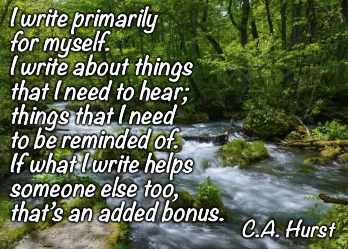 I write primarily - C. A. Hurst - Medium