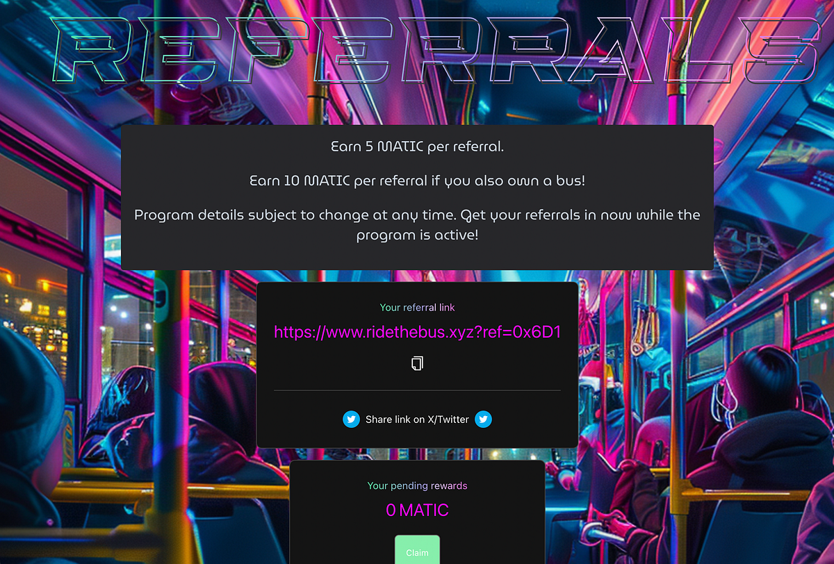 Ride The Bus Referral Program. Whether you are looking to make a few ...