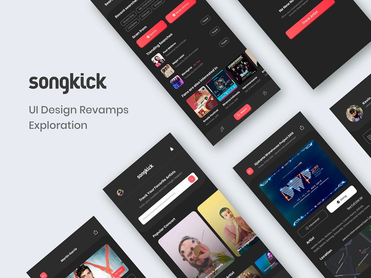 SongKick iOS UI Design Revamps — UX Case Study | by Kevin Arya | Medium