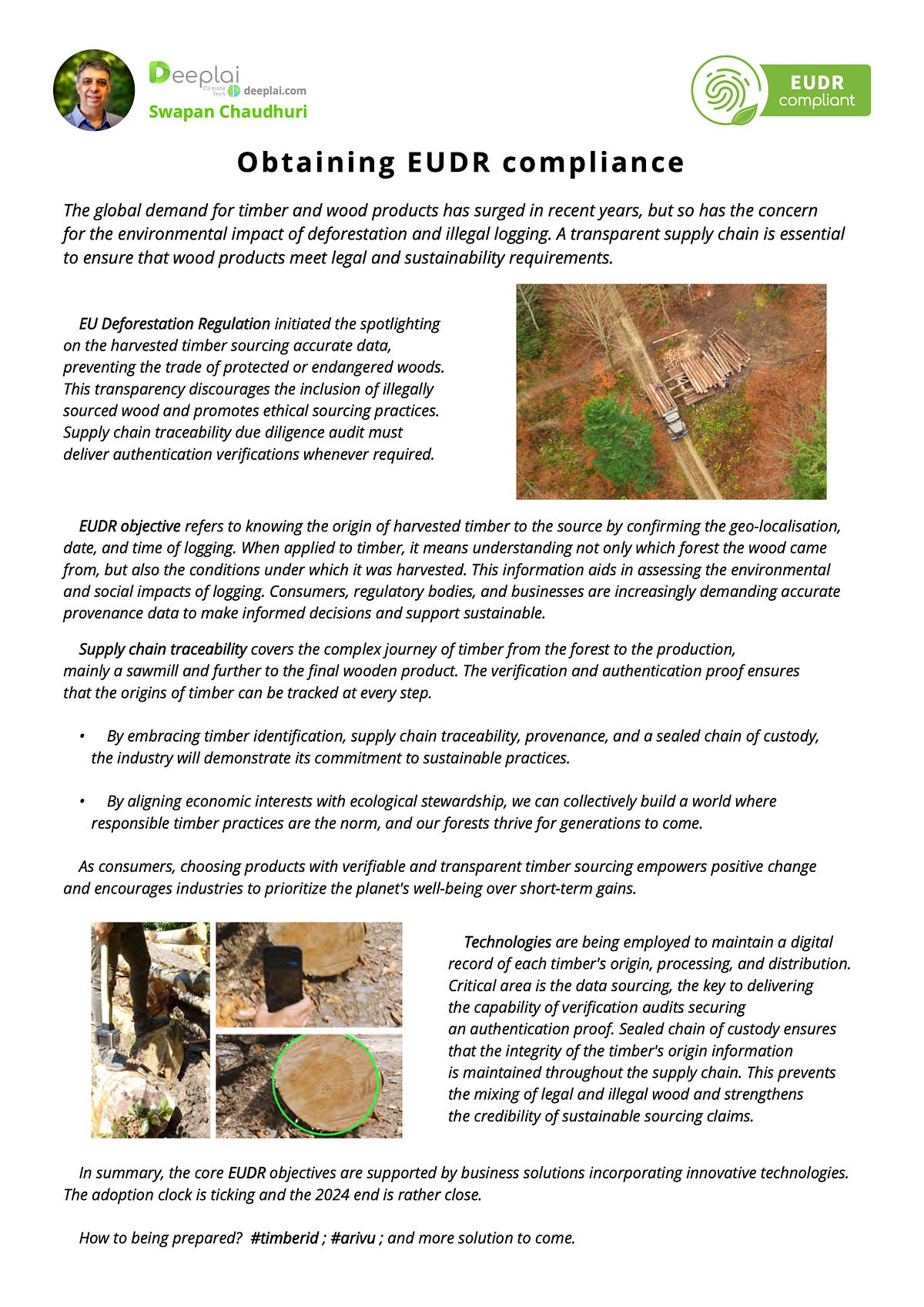 Obtaining EUDR compliance - Swapan Chaudhuri - Medium