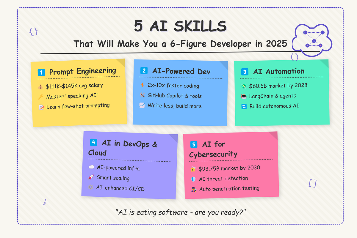 5 AI Skills That Will Make You a 6-Figure Developer in 2025 | by ...