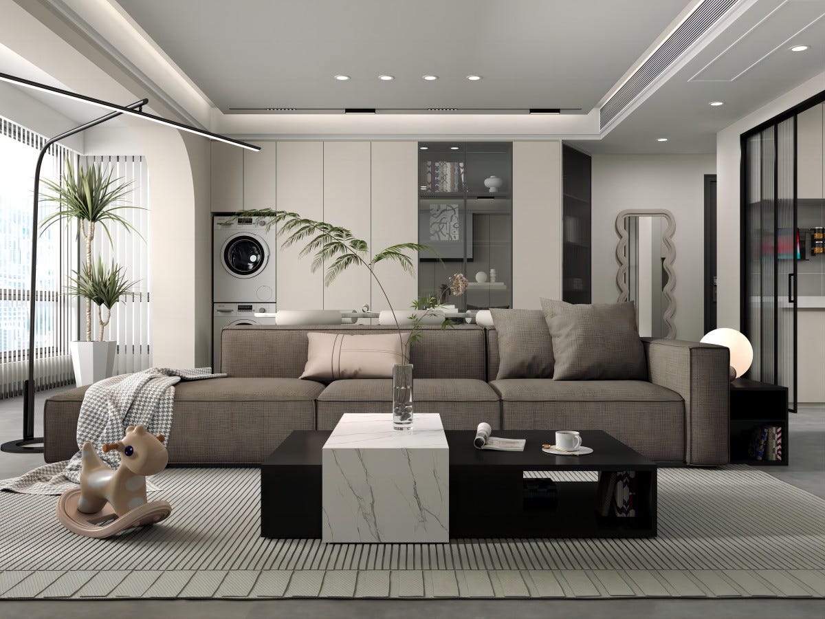 Light luxury living room model rendering - Yuany - Medium