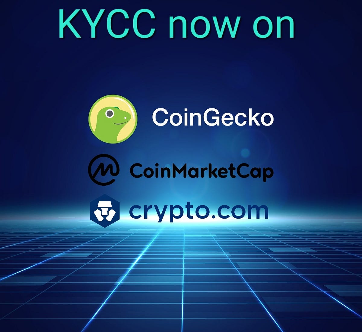 KYCCOIN (KYCC) now on Crypto, CoinMarketCap, CoinGecko. Now you can ...