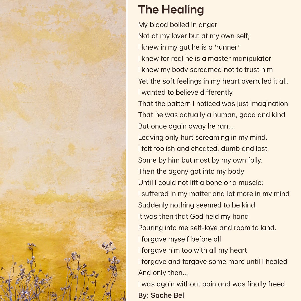 The Healing (Poem) - ILLUMINATION - Medium