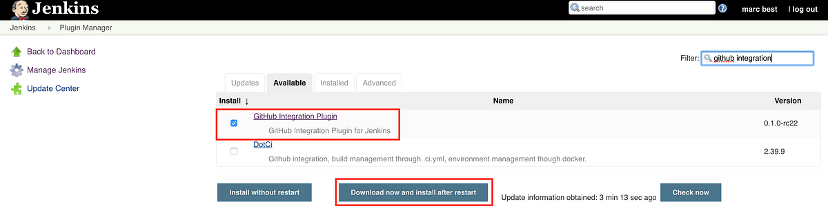 Triggering a Jenkins build from a push to Github | by Marc Best | Medium